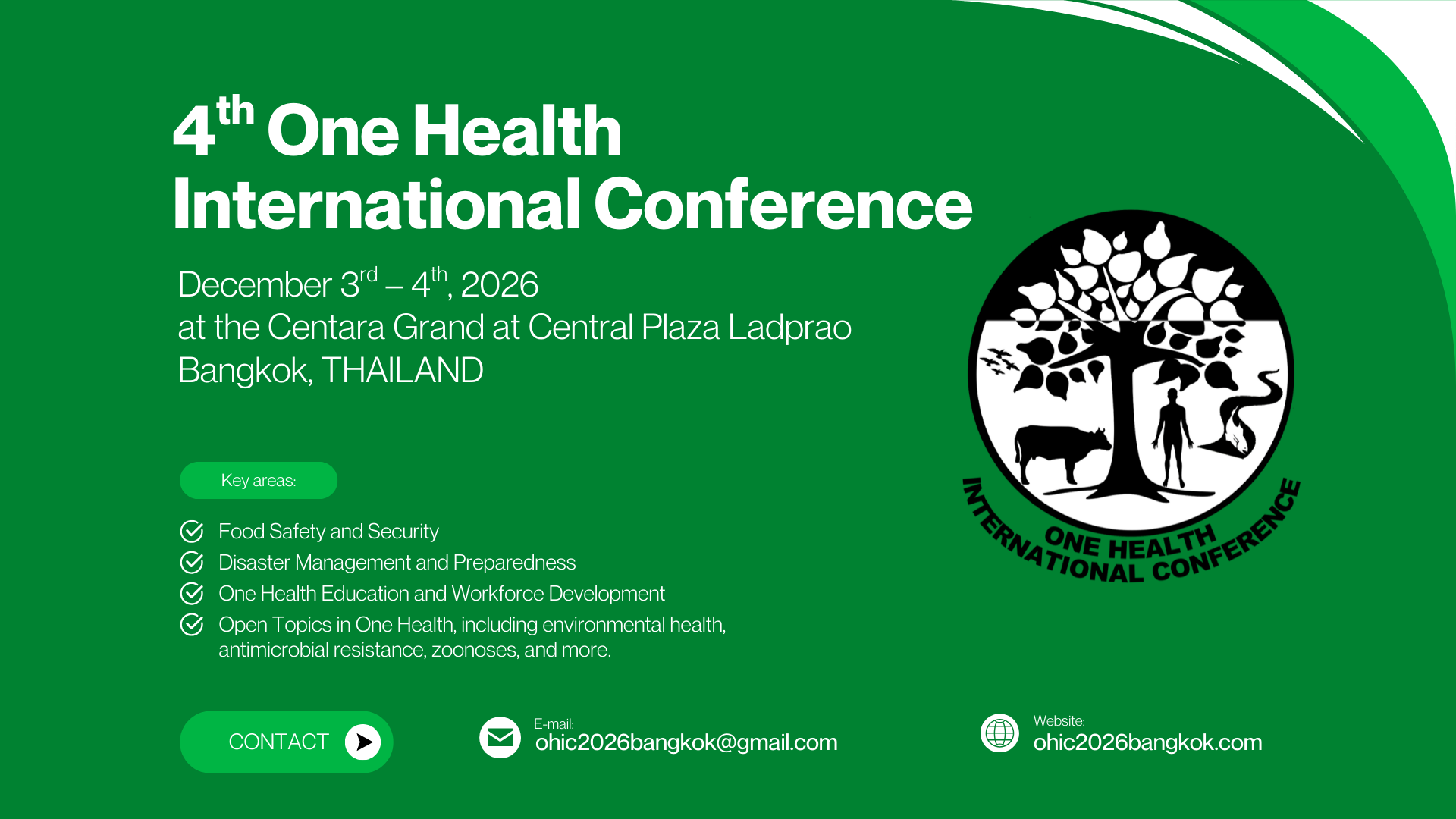 OHIC 2026 Bangkok - 4th One Health International Conference